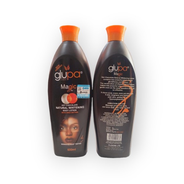 GLUPA MAGIC GLOW HOT CHOCOLATE NATURAL WHITENING BODY LOTION 600ML ...