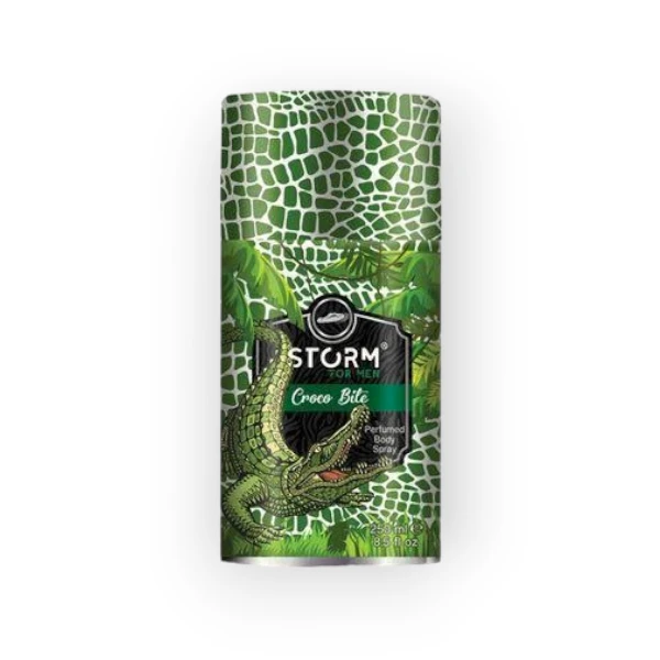STORM FOR MEN PERFUMED DEODORANT BODY SPRAY 250ML – CROCO BITE – Slique ...