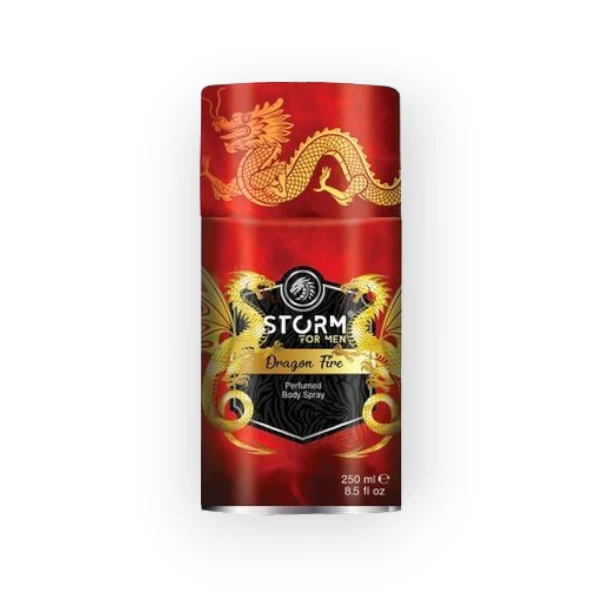 STORM FOR MEN PERFUMED DEODORANT BODY SPRAY 250ML – DRAGON FIRE ...