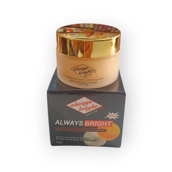 ALWAYS BRIGHT FACE CREAM 30G – GLUTA + MORINGA & EGG YOLK EXTRACT ...